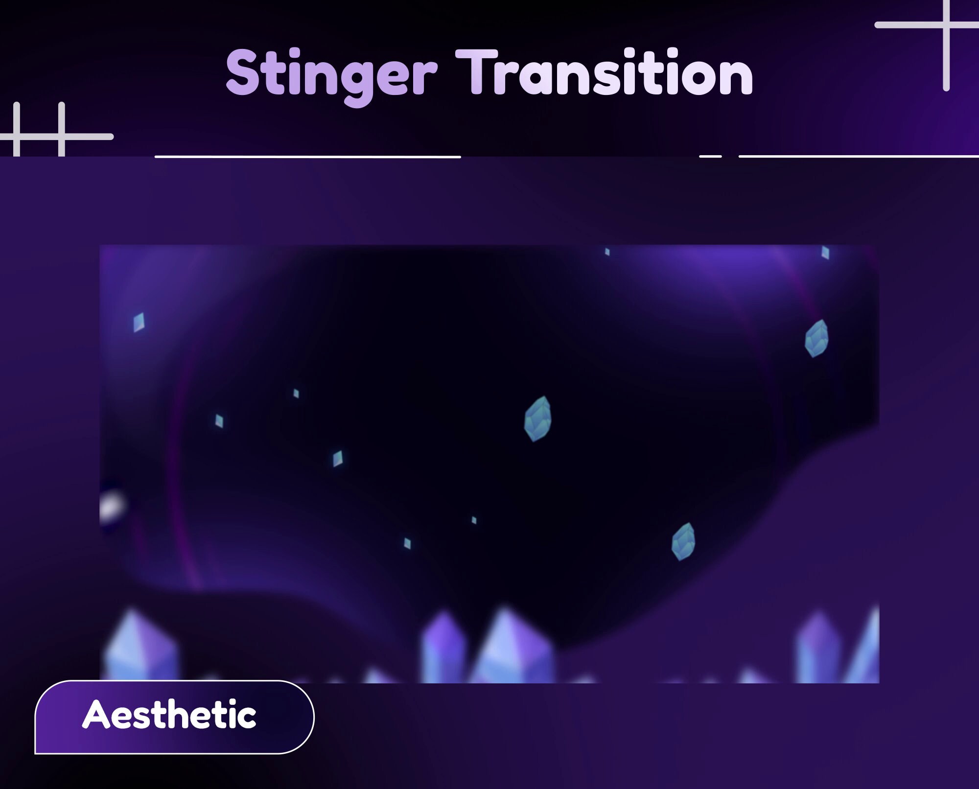 Kawaii Amethyst Stream Package | Crystal Animated Overlay | Twitch ...