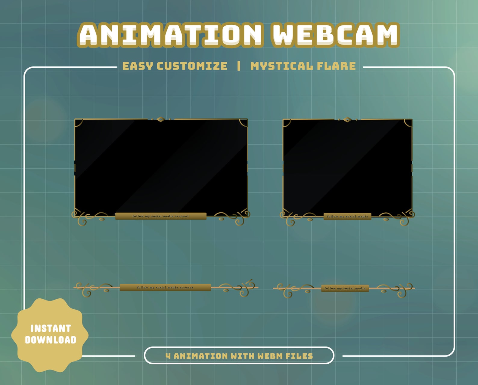Mystical Flare Animated Stream Package/ Dark Aesthetic/aesthetic Dark ...