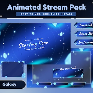 Crystal Clear Animated Stream Package/transition/stream Overlay/panels ...