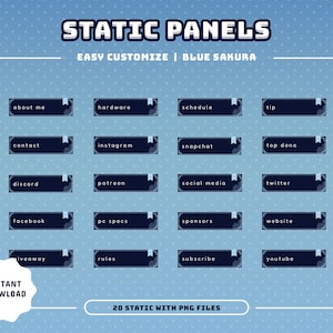 Blue Sakura Animated Stream Package/sakura/japanese Theme/stream ...