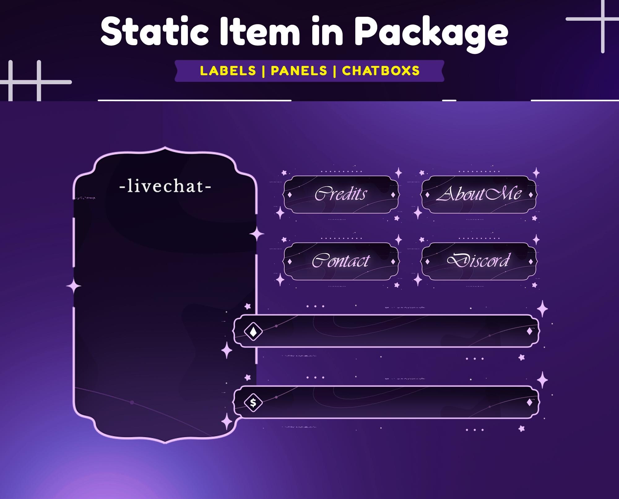 Twilight Gaze Animated Stream Overlay Package for Twitch, Kick and ...