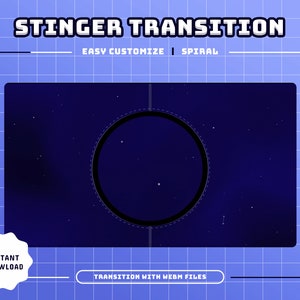Spiral Animated Stream Package/stream Overlay/simple/dark Blue ...