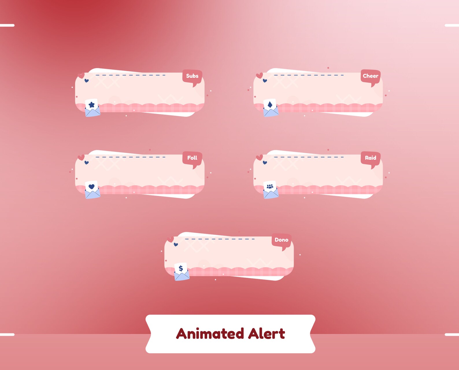Wish Letter Vtuber Animated Stream Alerts/stream - Etsy