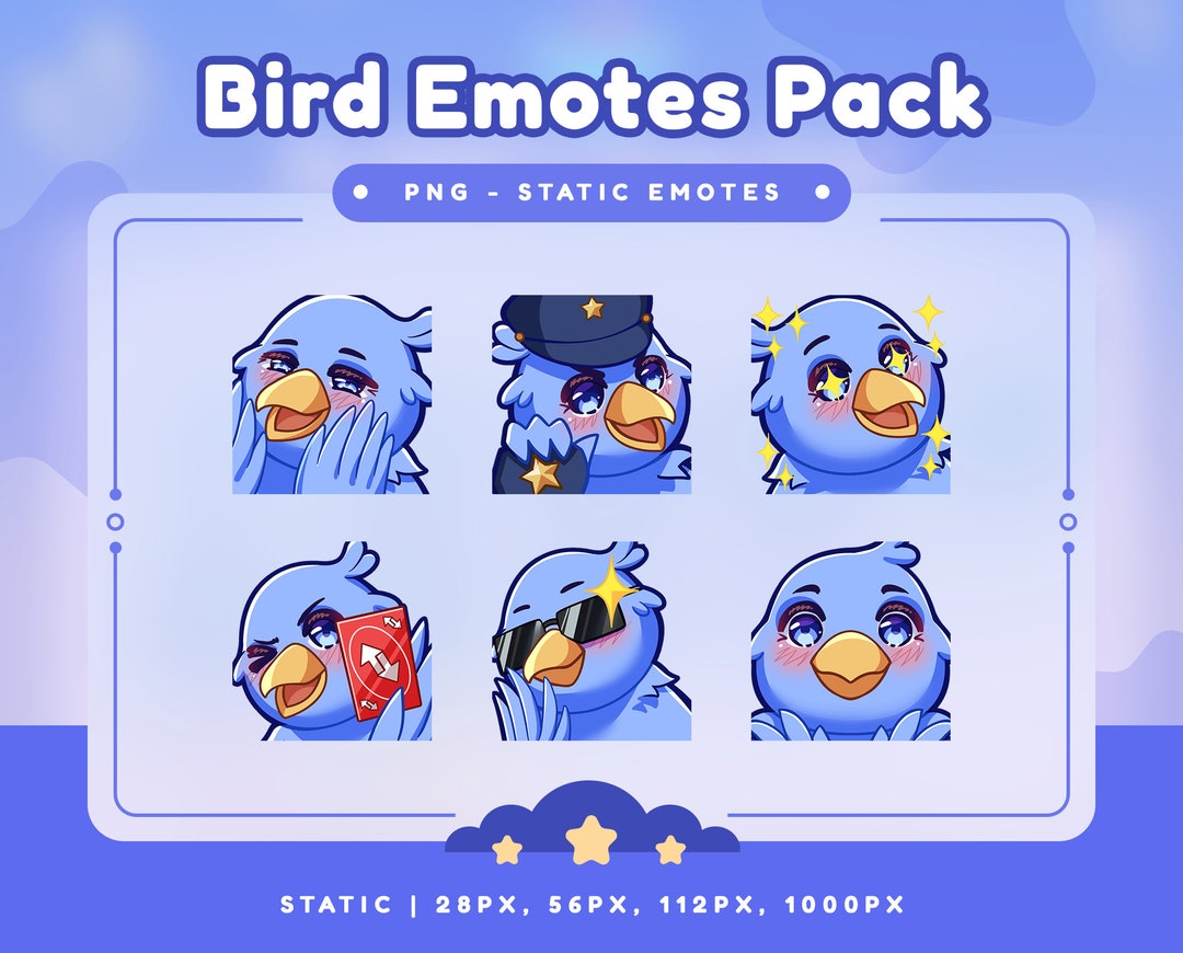 Blue Bird Emotes Pack for Twitch, Discord, Youtube/emotes Bundle/twitch ...