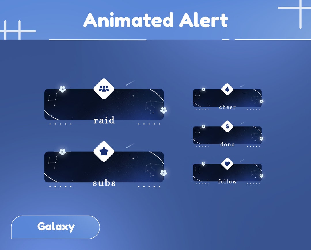 Nebula Garden Animated Stream Alert/transition/stream Overlay/panels ...