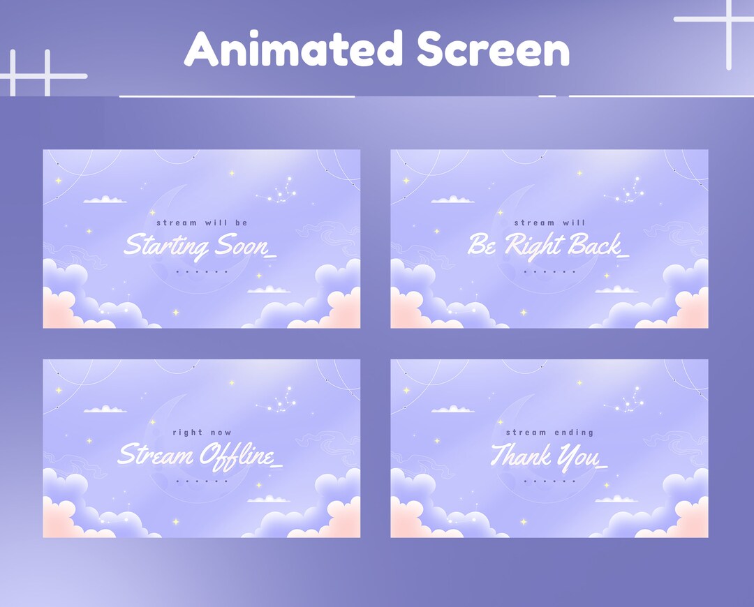 Delicate Animated Screen Package/galaxy/twitch Set/panel/stinger ...