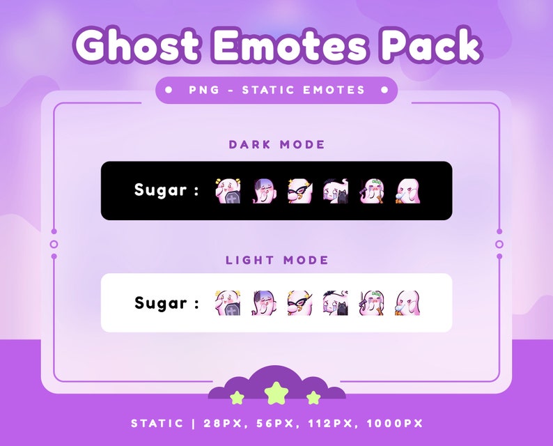 Dap Pose Ghost Emotes Pack - Emote Bundle/discord/cute Ghost/spooky ...