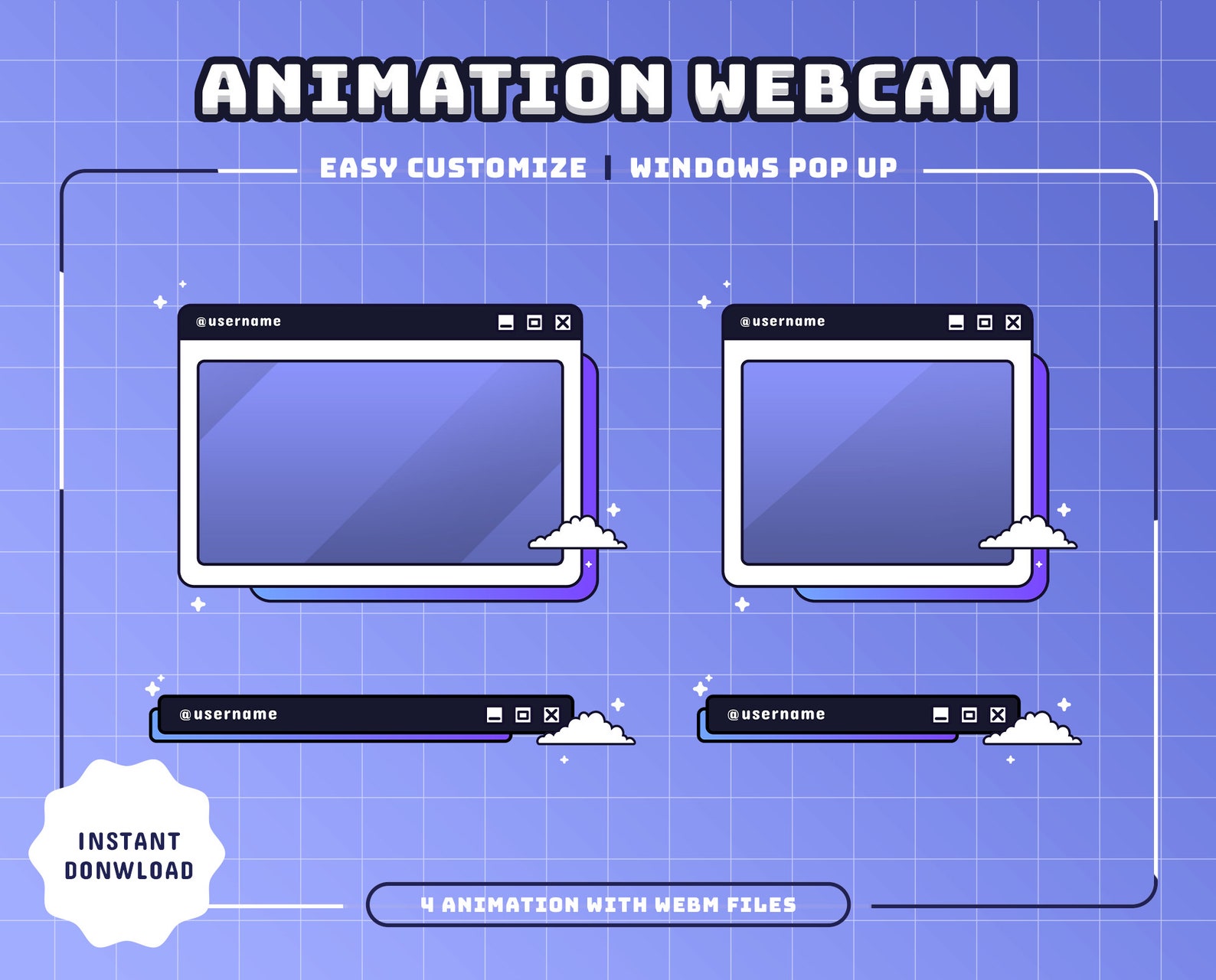 Windows Pop-up Animated Stream Package/transition/stream Overlay/panels ...