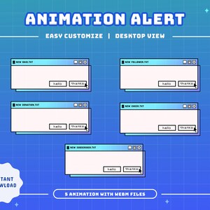 Desktop View Pop-up Animated Alert Package/stream Overlay/desktop Theme ...