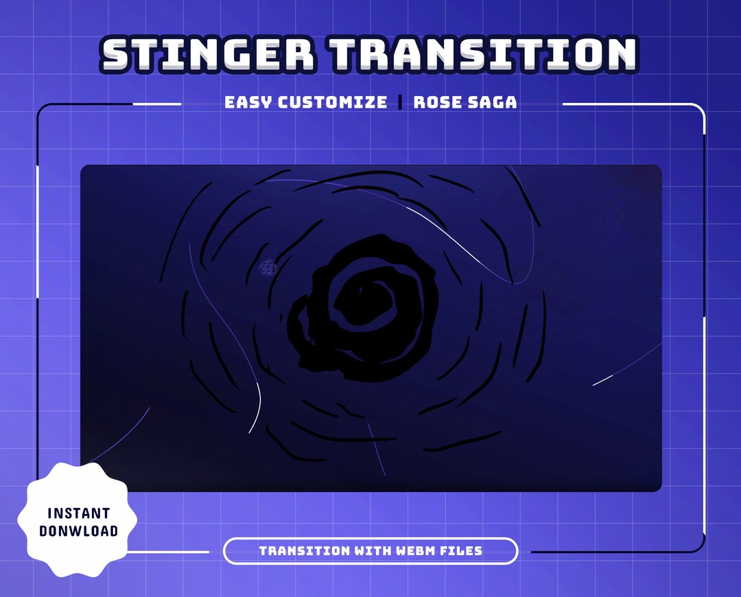 Rose Saga Animated Stream Transition/transition/stream Overlay/panels ...