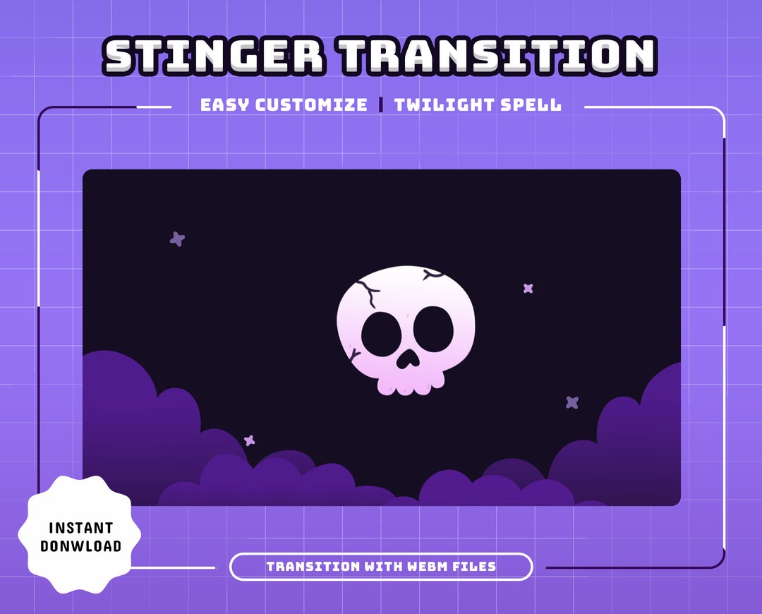 Twilight Spell Animated Stream Stinger Transition/stream Overlay/panels ...