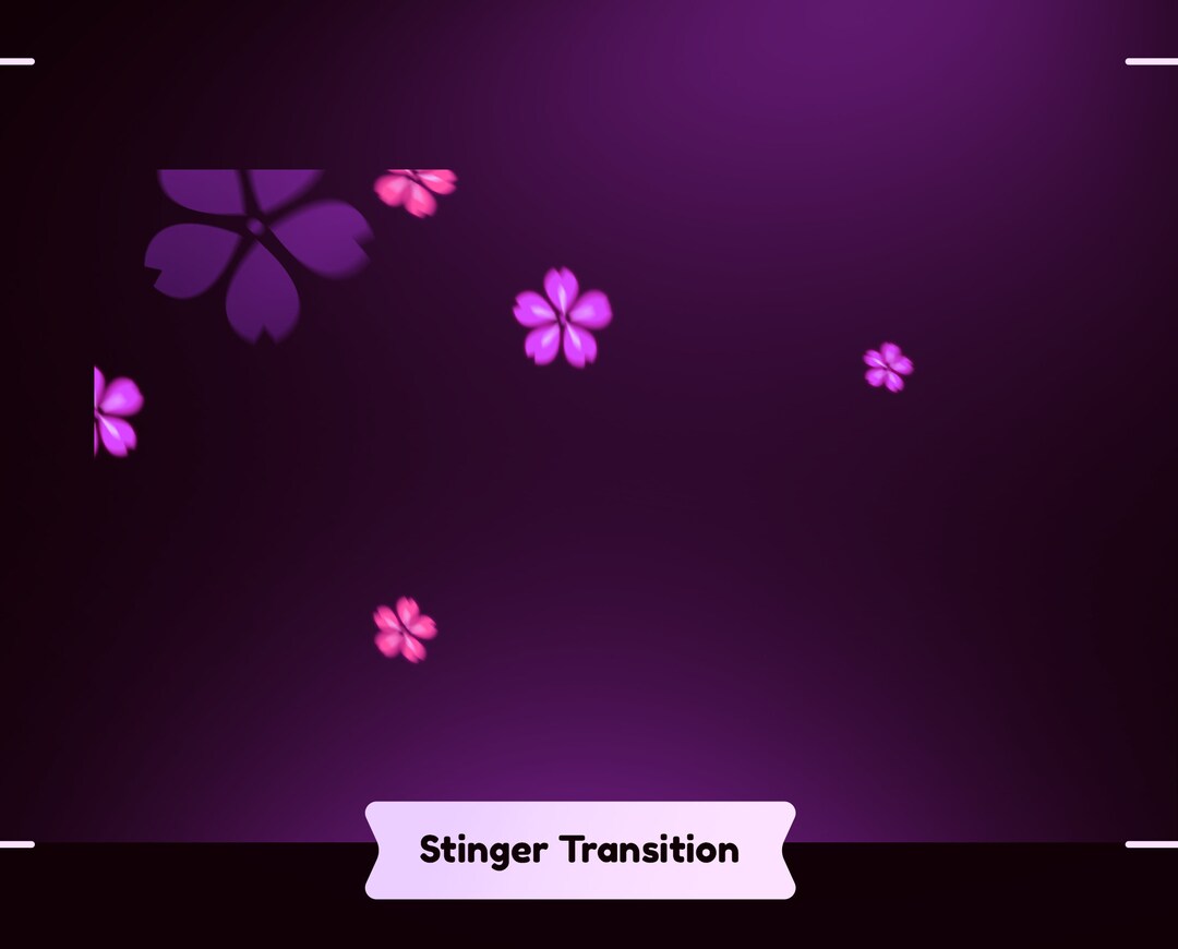 Sakura Symphony Vtuber Animated Stream Transition/stream Overlay ...