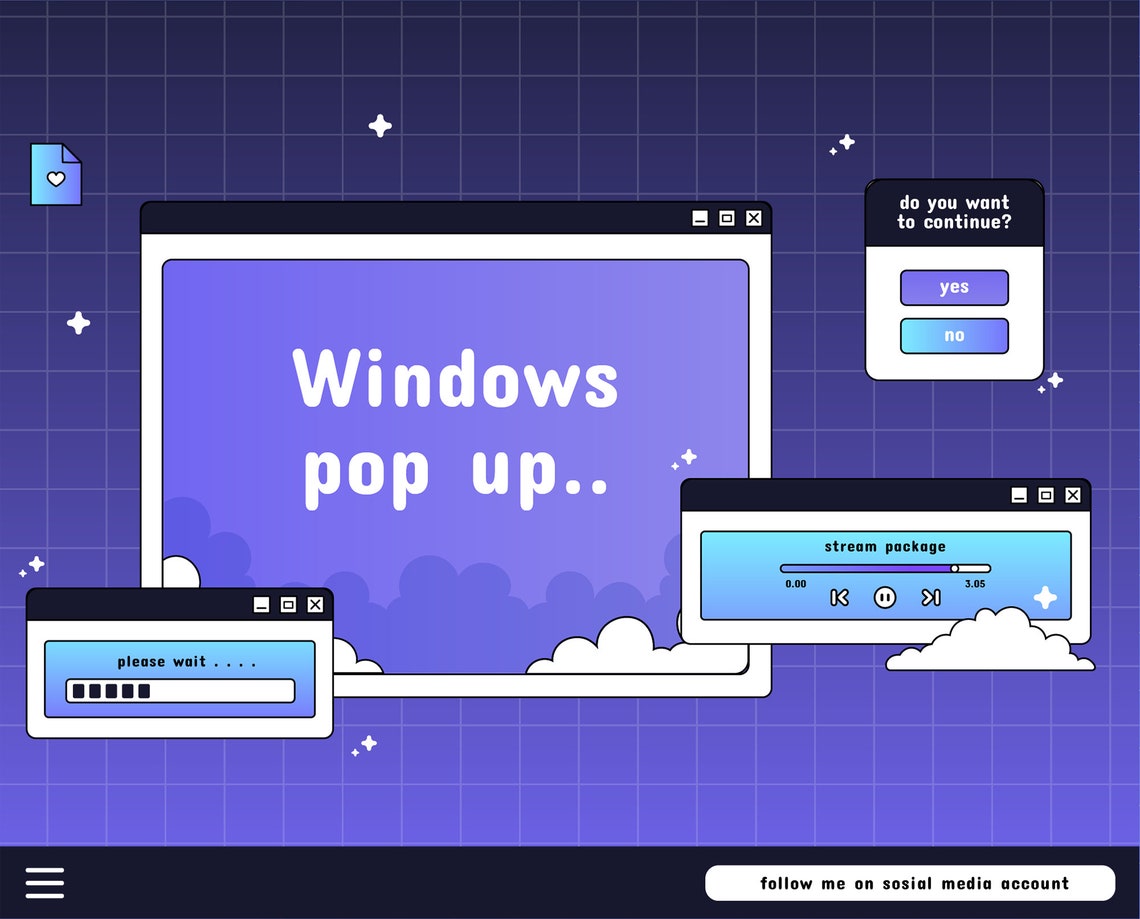 Windows Pop-up Animated Stream Package/transition/stream - Etsy