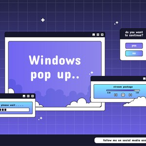 Windows Pop-up Animated Stream Package/transition/stream - Etsy