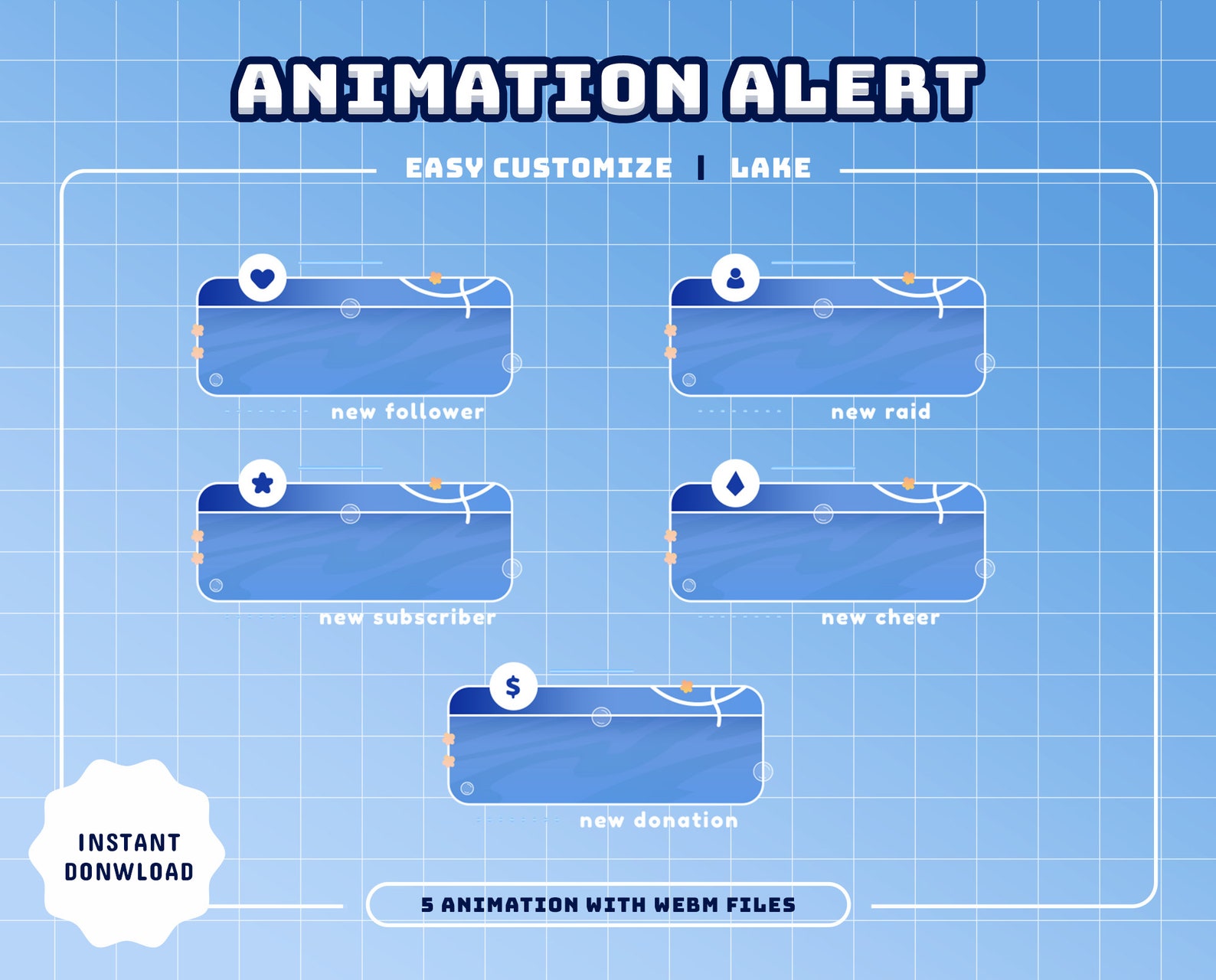 Lake Animated Stream Alerts/stream Overlay/stream Package/sea Theme ...