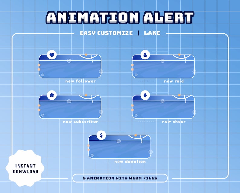 Lake Animated Stream Alerts/stream Overlay/stream Package/sea Theme ...
