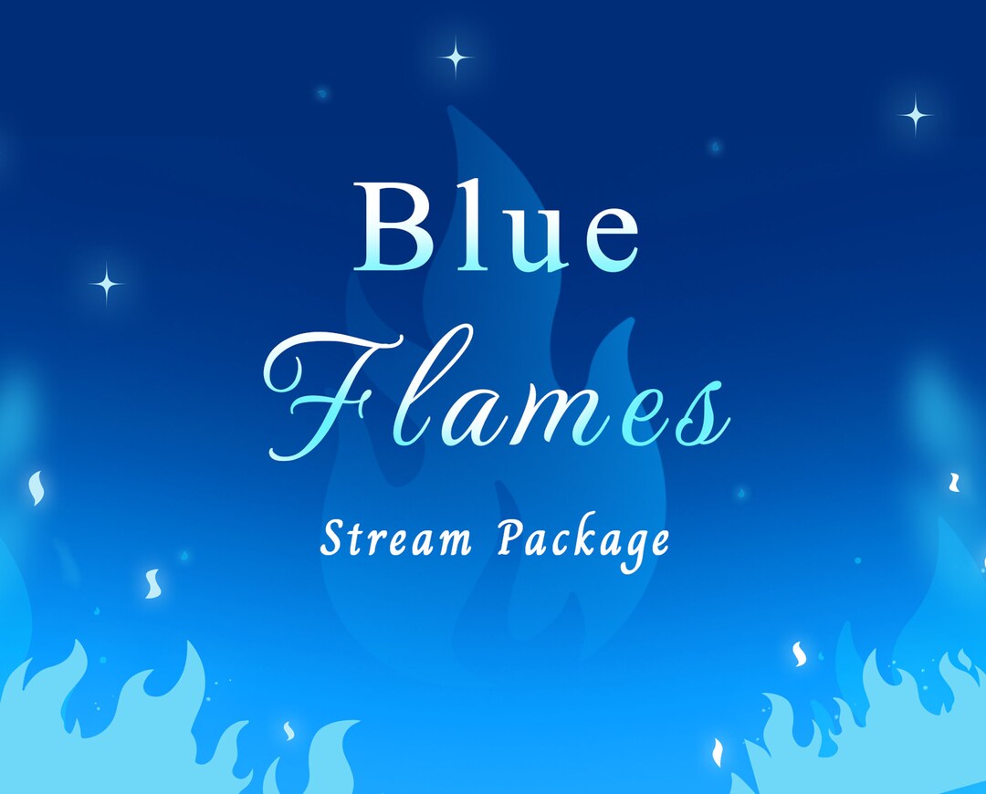 Blue Flames Animated Stream Package/stream - Etsy