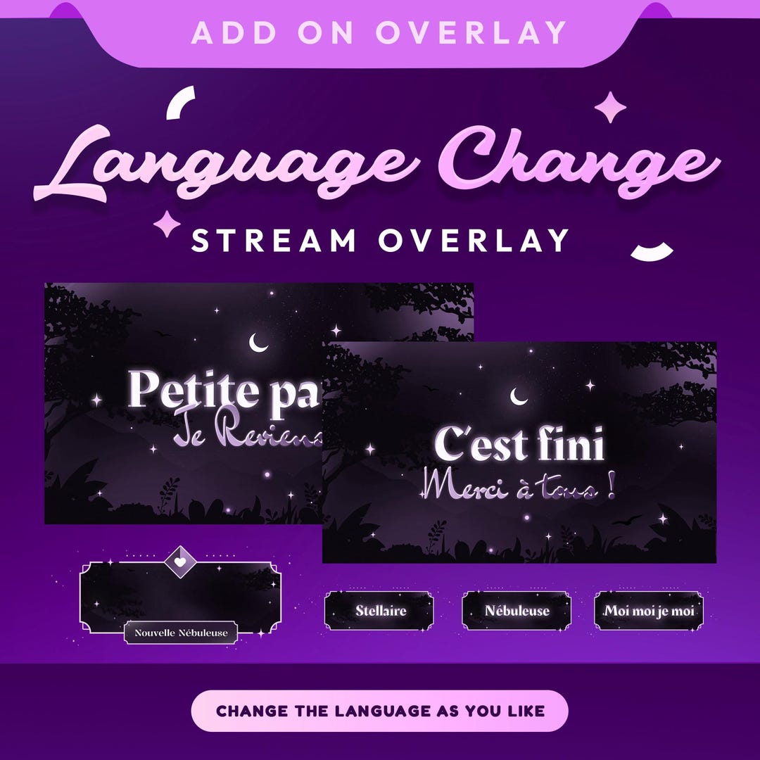 Language Change Stream Overlay Add-on - Etsy