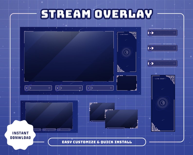 Purple Burst Animated Stream Package/stream - Etsy