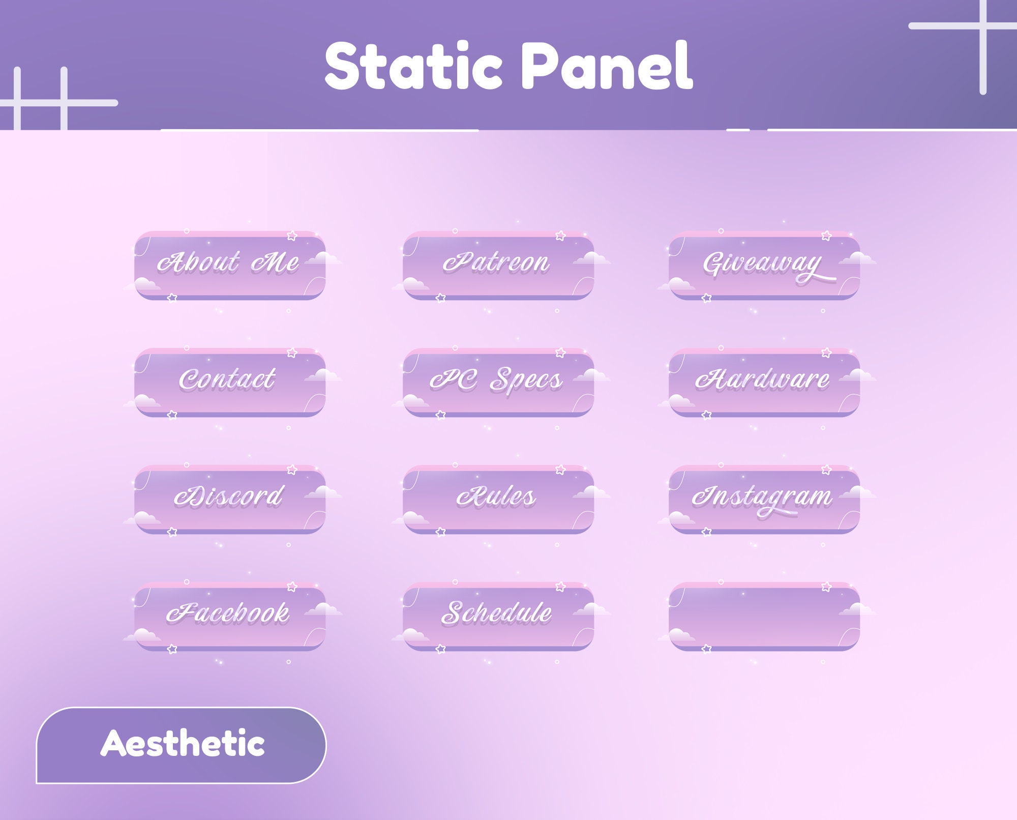 Blush Animated Stream Package/transition/stream Overlay/panels/sky ...