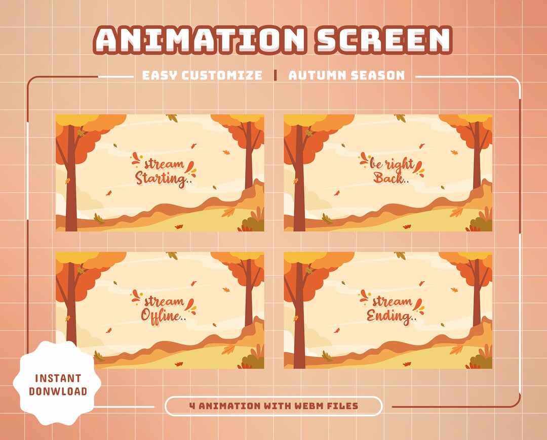 Autumn Season Animated Stream Screen/scenes/stream Overlay/panels/fall ...