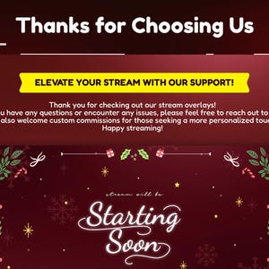 Christmas Festive Animated Stream Overlay Package for Twitch/new Year ...