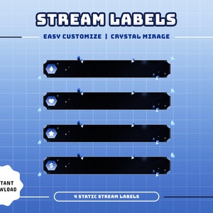Crystal Mirage Animated Stream Package/transition/stream Overlay/panels ...