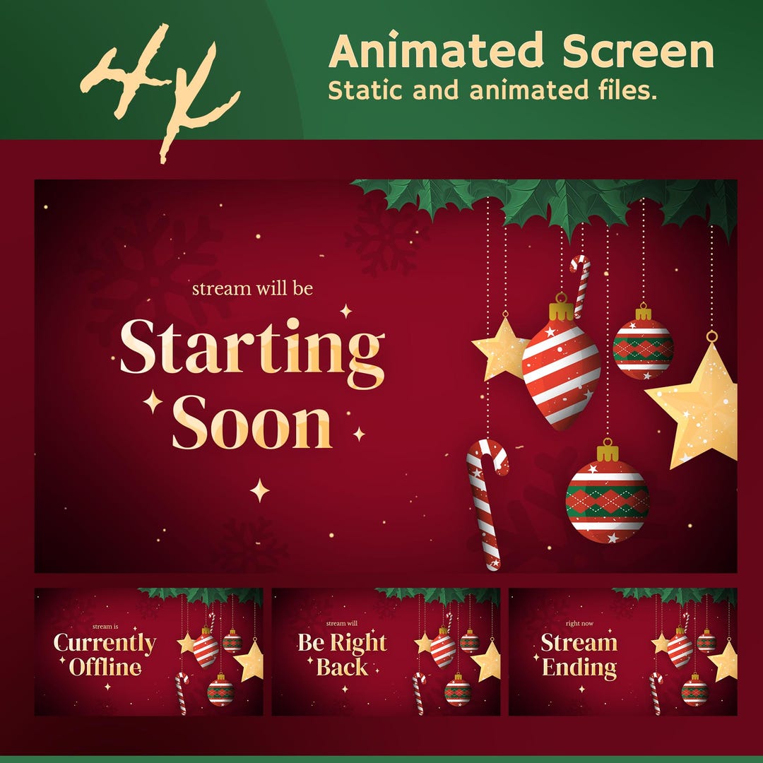 Animated Cinnamon Glow Stream Screens: Warm Red Christmas Vibes for ...