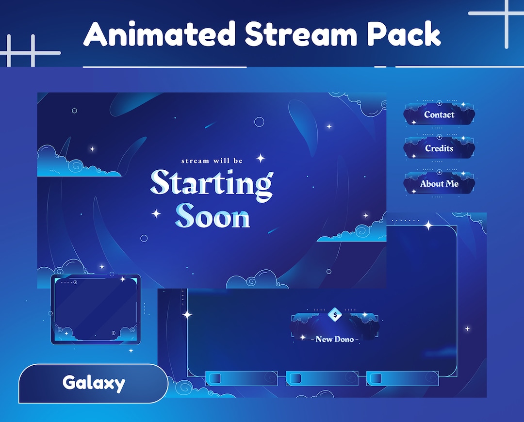 Sky Sphere Animated Stream Package/transition/stream Overlay/panel/sky/simple/aesthetic/galaxy ...