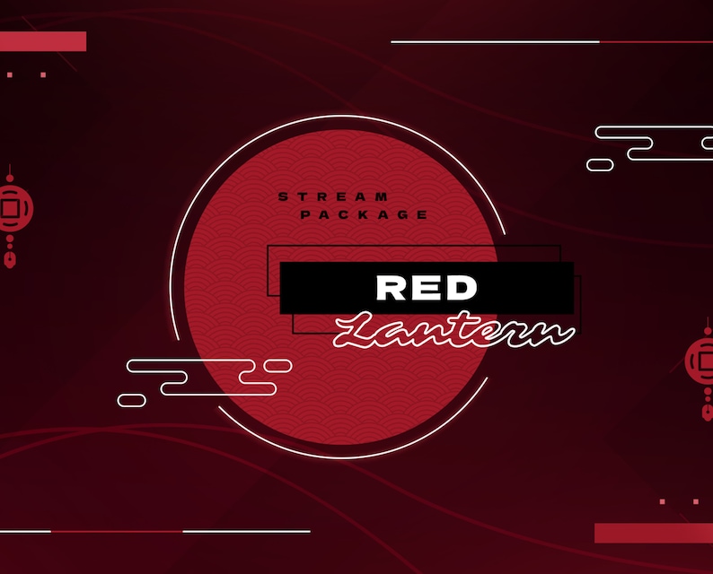 Red Lantern Animated Stream Package/stream Overlay/chinese - Etsy