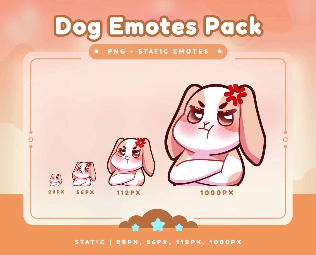 Angry Dog Emotes Pack - Cute Dog Emote/emote Bundle/discord/youtube ...