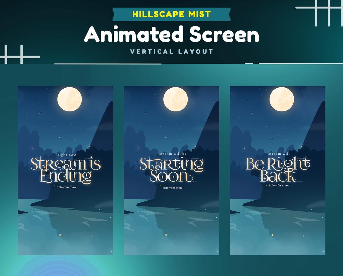 Hillscape Mist Animated Stream Screen Package/stream Screen/starting ...