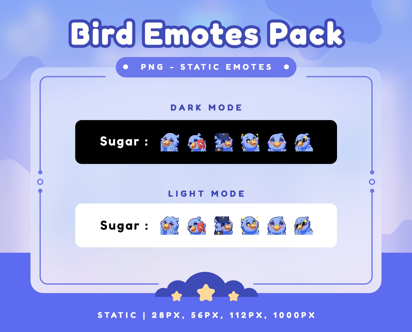 Blue Bird Emotes Pack for Twitch, Discord, Youtube/emotes Bundle/twitch ...