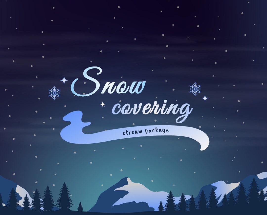 Snow Covering Animated Stream Overlay Package for Twitch/simple Stream ...