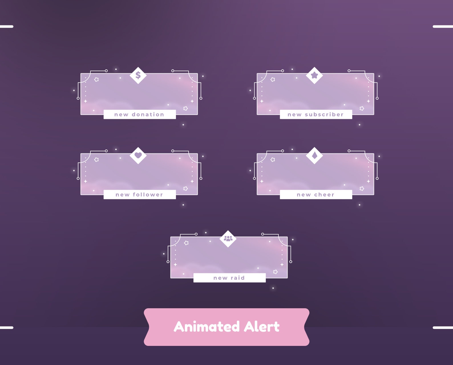 Stardust Vtuber Animated Stream Package/stream Overlay/transition ...