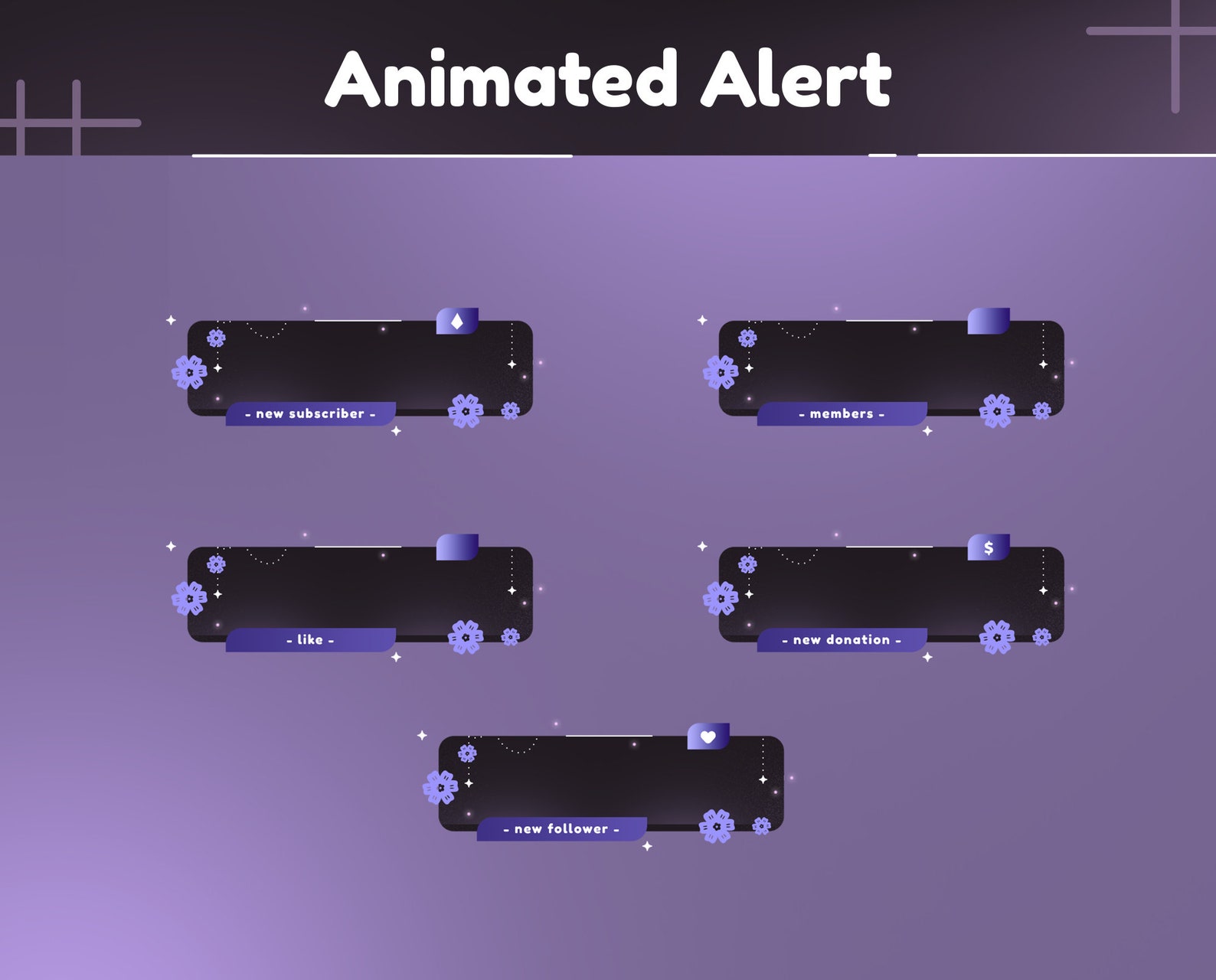 Japanese Sakura Stream Pack | Berry Vine Animated Overlay | Twitch ...