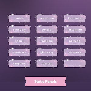 Stardust Vtuber Animated Stream Package/stream Overlay/transition ...