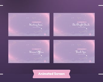Iris Vtuber Animated Stream Screens/stream Overlay/transition/panels ...