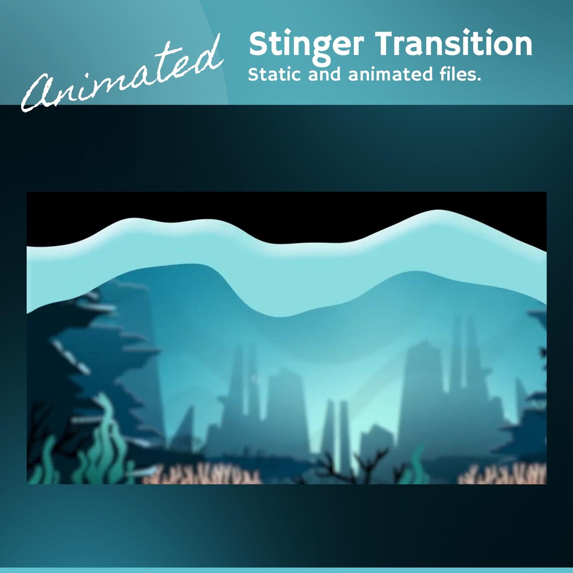 Animated Nautical Reef Stream Overlay: Deep Blue Underwater Theme for ...