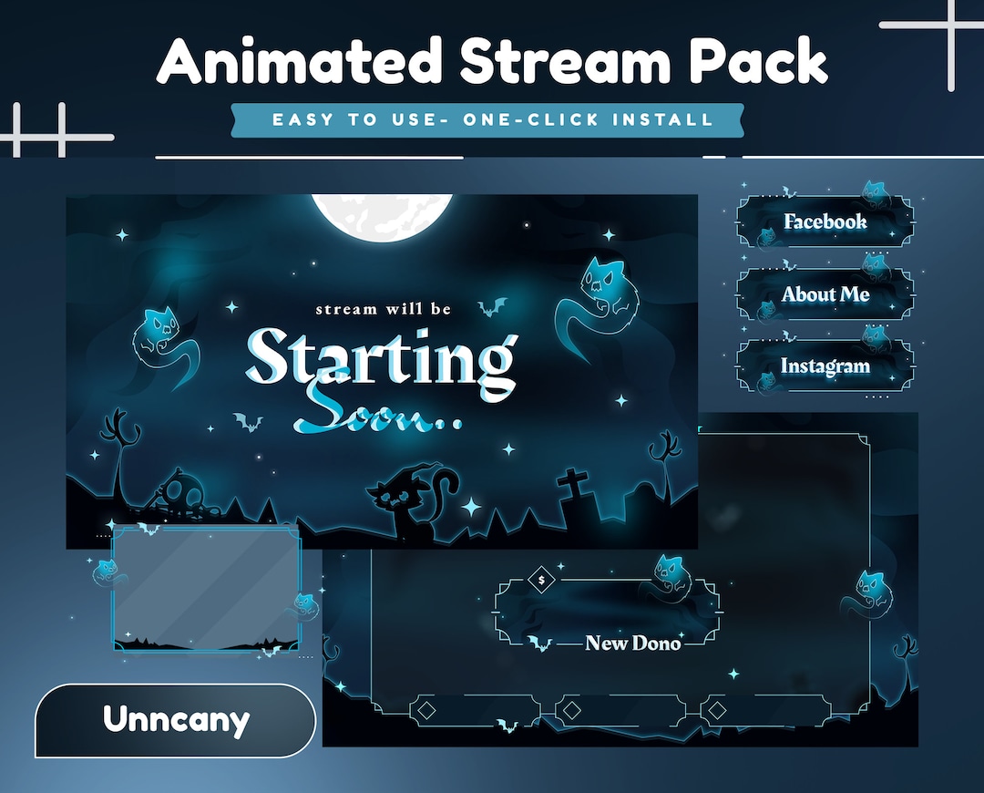 Grave Scape Animated Stream Package - Stream Overlay/gaming Overlay ...