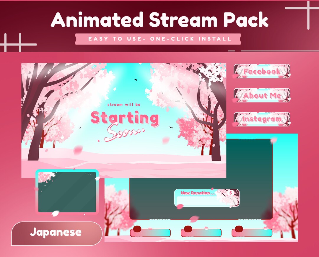 Sakura Haze Animated Stream Package/transition/panels/japan/cute/tree ...