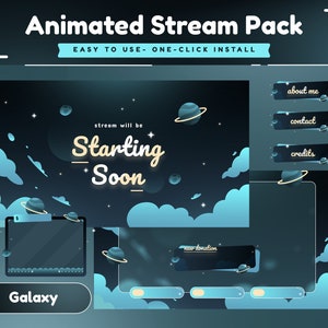 Spaceborne Animated Stream Package/transition/dark Theme/twitch Set ...
