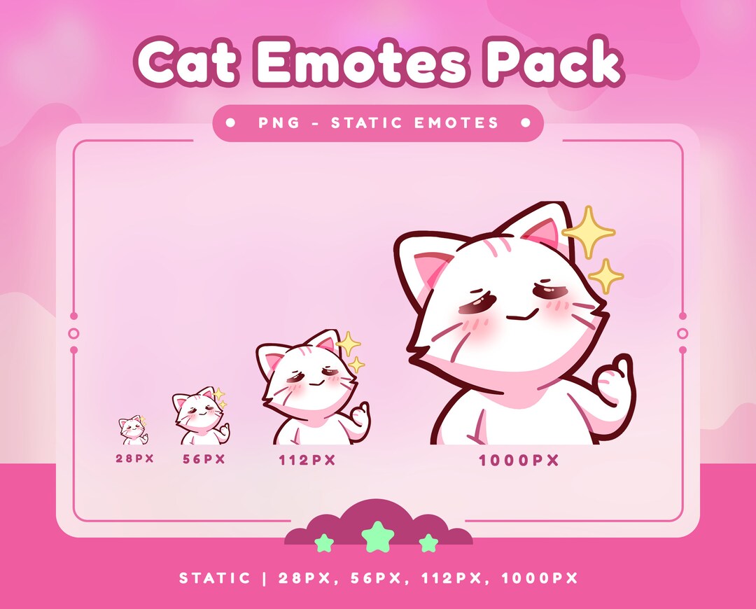 Good Job Cat Emotes Pack - Cute Cat Emote/emote Bundle/discord/youtube ...