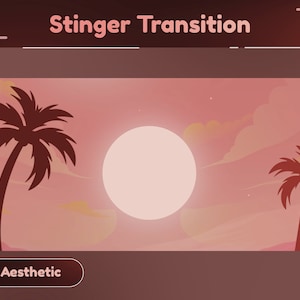 Vacation Animated Stream Package/pink and Orange Theme/twitch Set ...