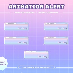 Pastel Desktop Animated Stream Package/stream Overlay/transition/panels ...