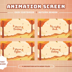 Autumn Season Animated Stream Package/transition/stream Overlay/panels ...