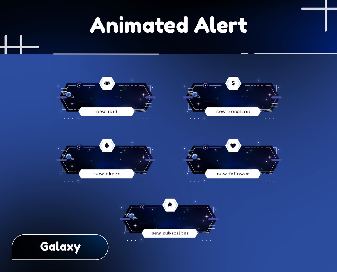 Exoplanet Animated Stream Alert Pack for Twitch, Kick, Youtube ...