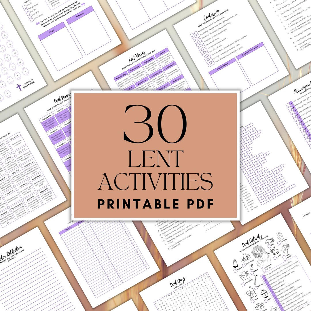 Catholic Lent Activities | Lent Countdown | Family Lent Activity ...