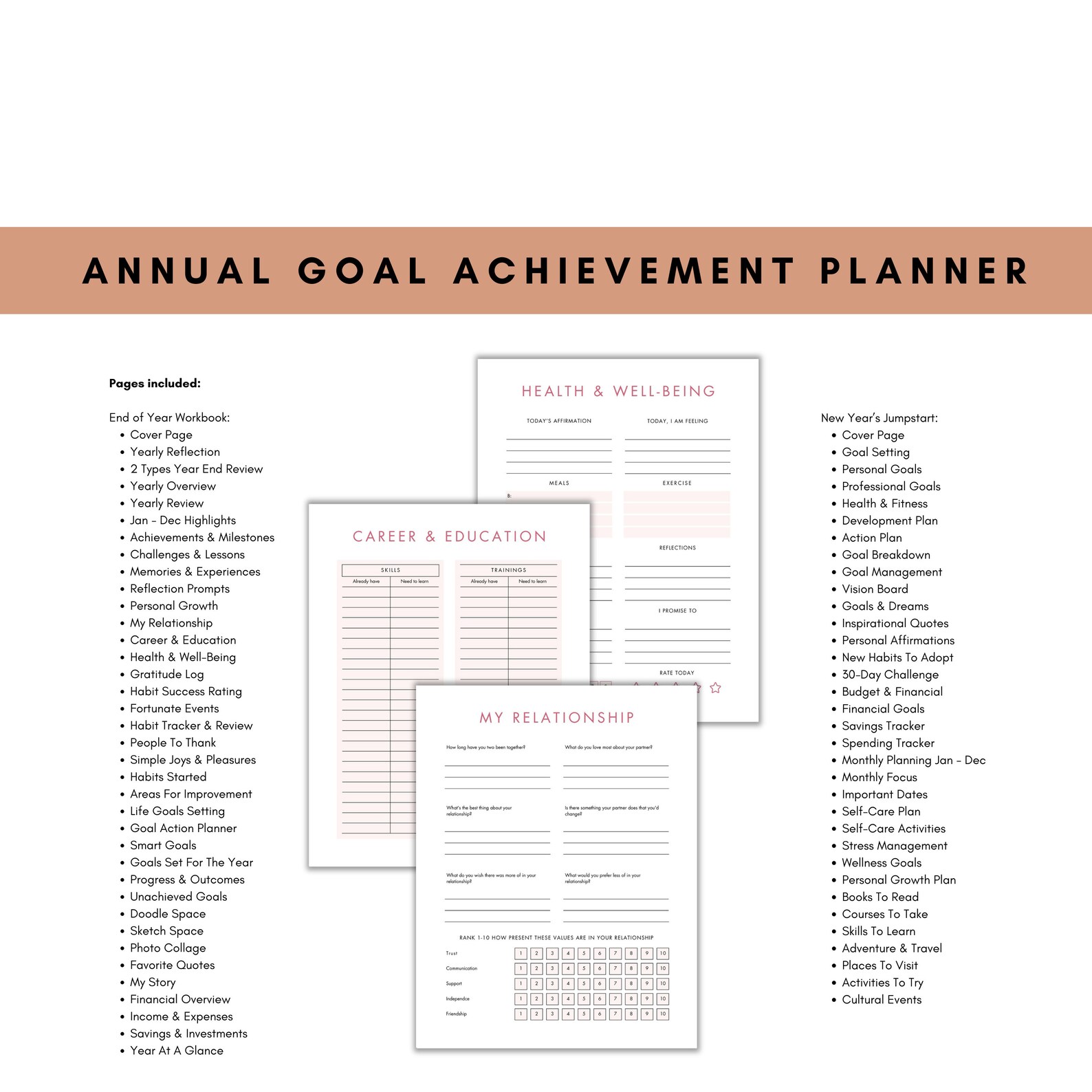 Goal Setting | Goal Tracker Printable | Productivity Planner | Goal ...
