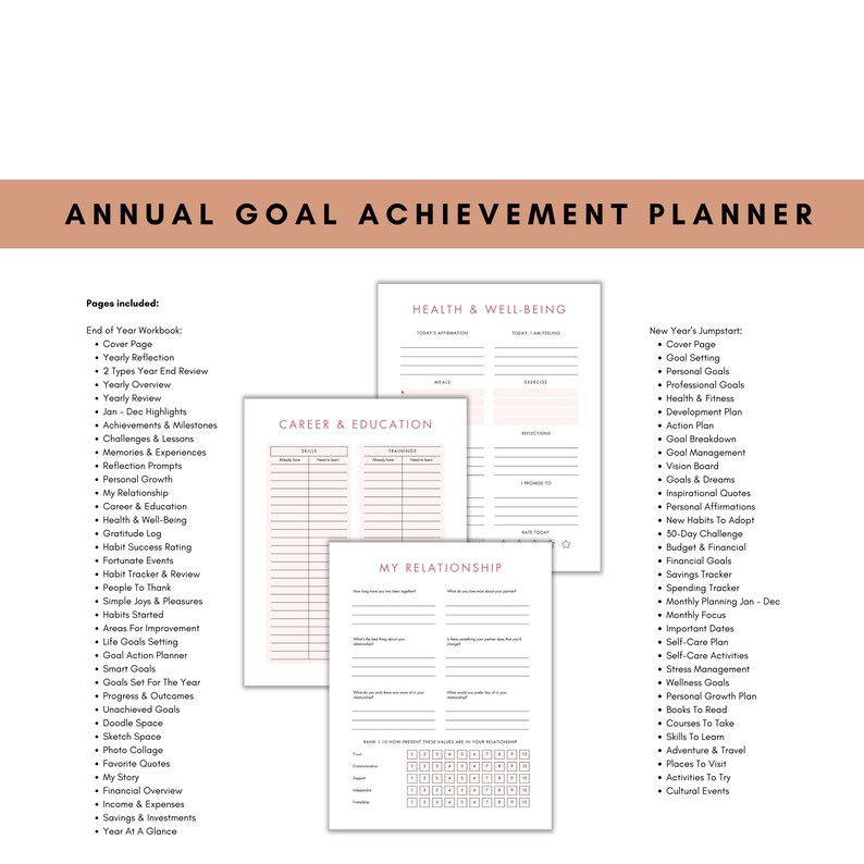 Goal Setting | Goal Tracker Printable | Productivity Planner | Goal ...